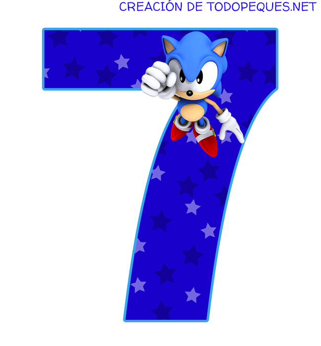 Sonic Numeros para imprimir - Todo Peques